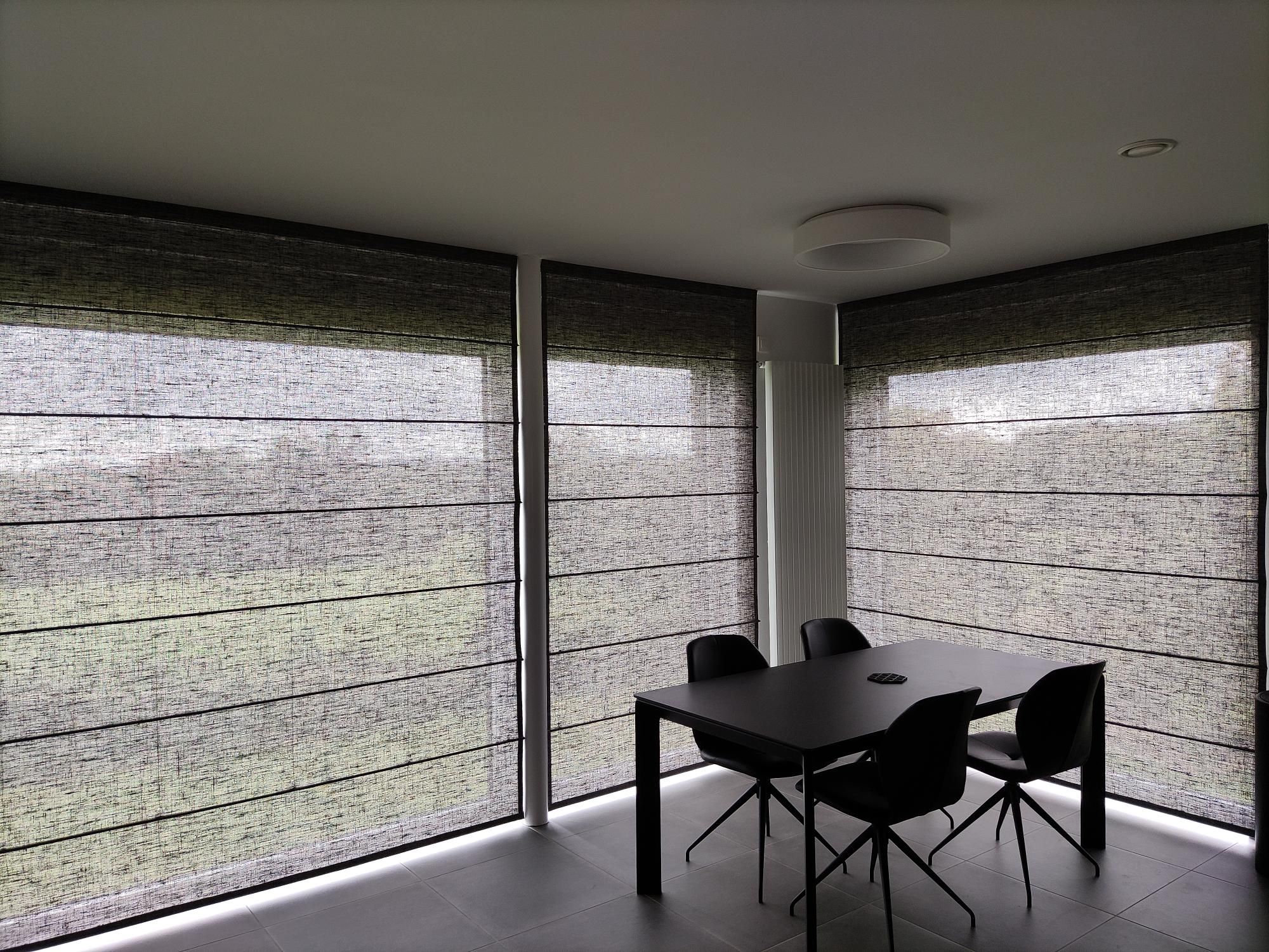 STORES AMERICAINS DECOLINE AVEC TISSU APOGEE CASAMANCE - Ruban Jaune